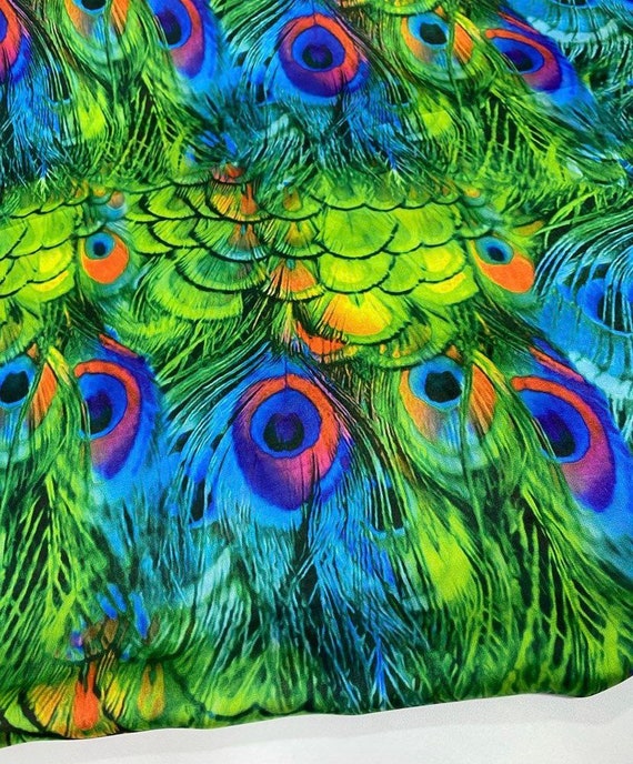 Peacock Feather Design Fabric