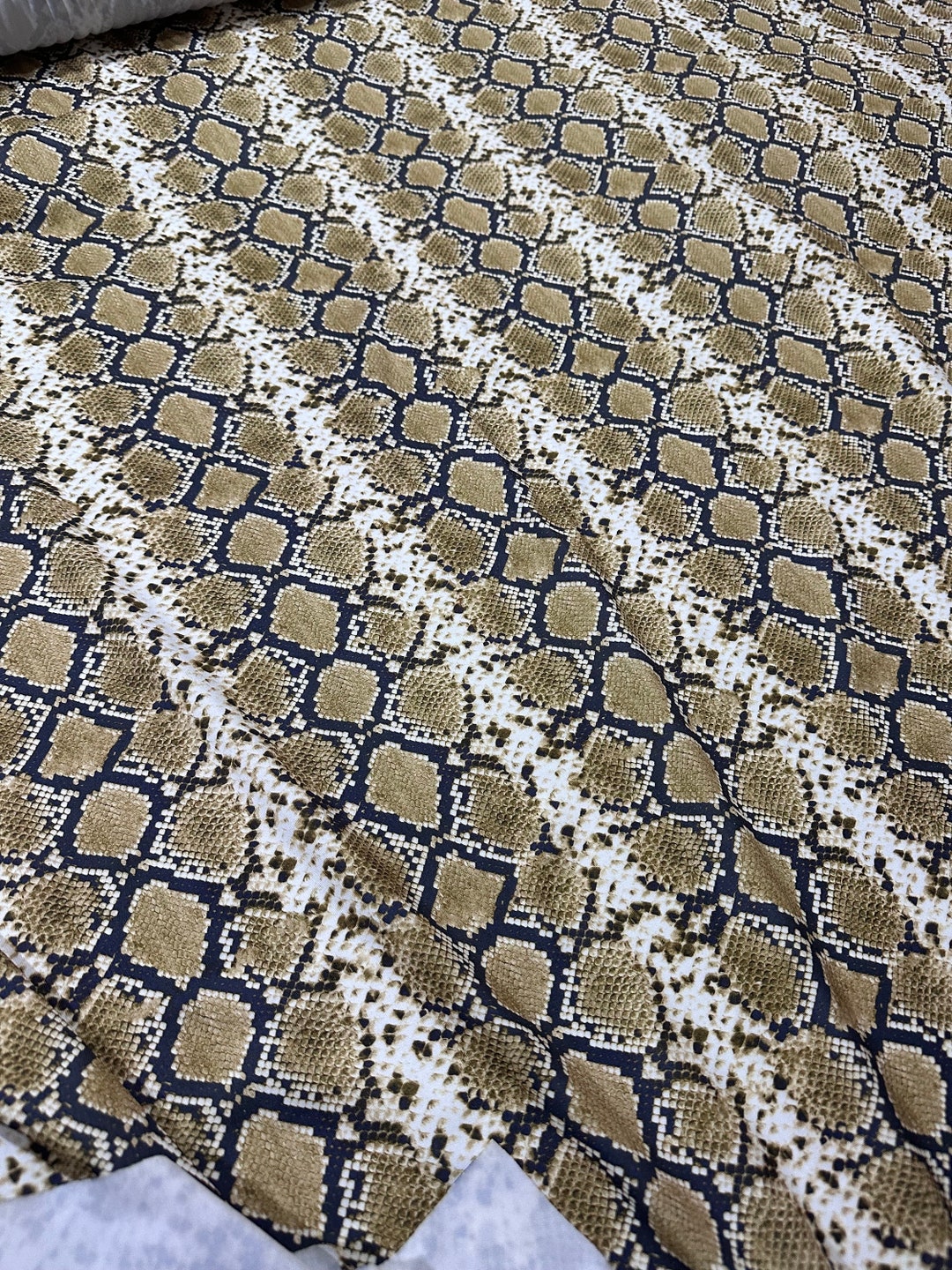 Spandex Fabric,snake Skin Print Fabric, Dancewear, Swimwear, Tights ...