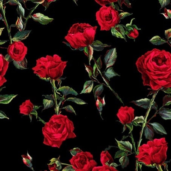 Black Fabric Roses - Etsy