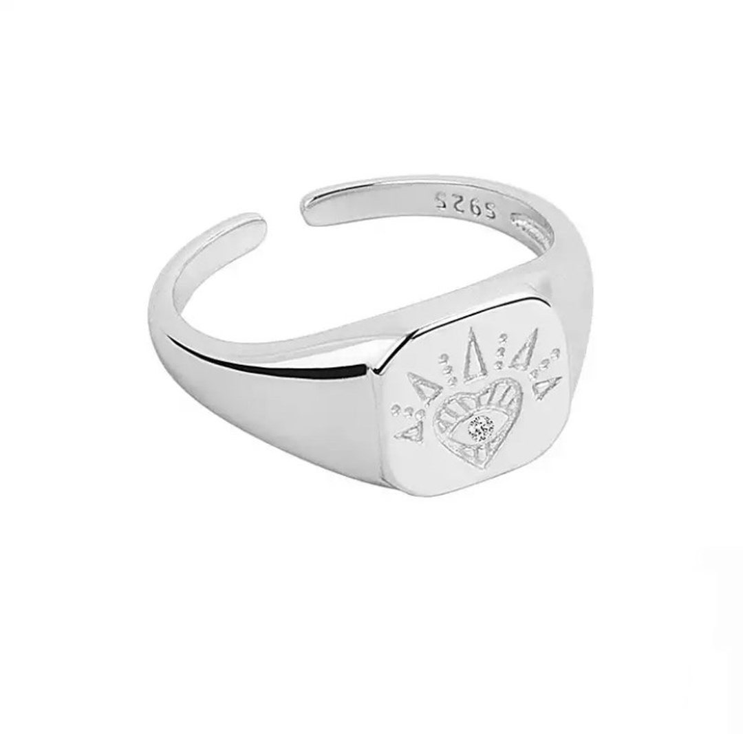 Ssread Silver Seal Ring - Etsy