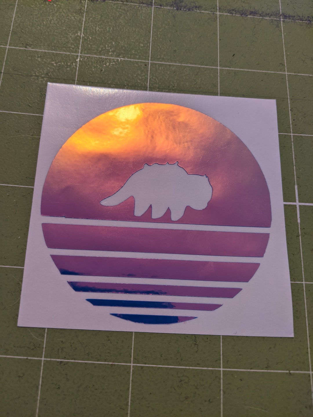 Flying Bison Aesthetic Vaporwave Vinyl Decal for - Etsy
