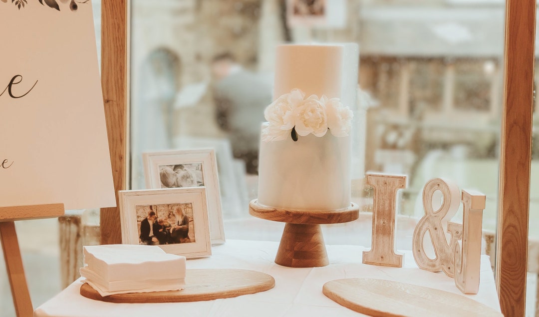 Solid Oak Cake Stand - Wedding / Occasion / Home Decor - Etsy UK