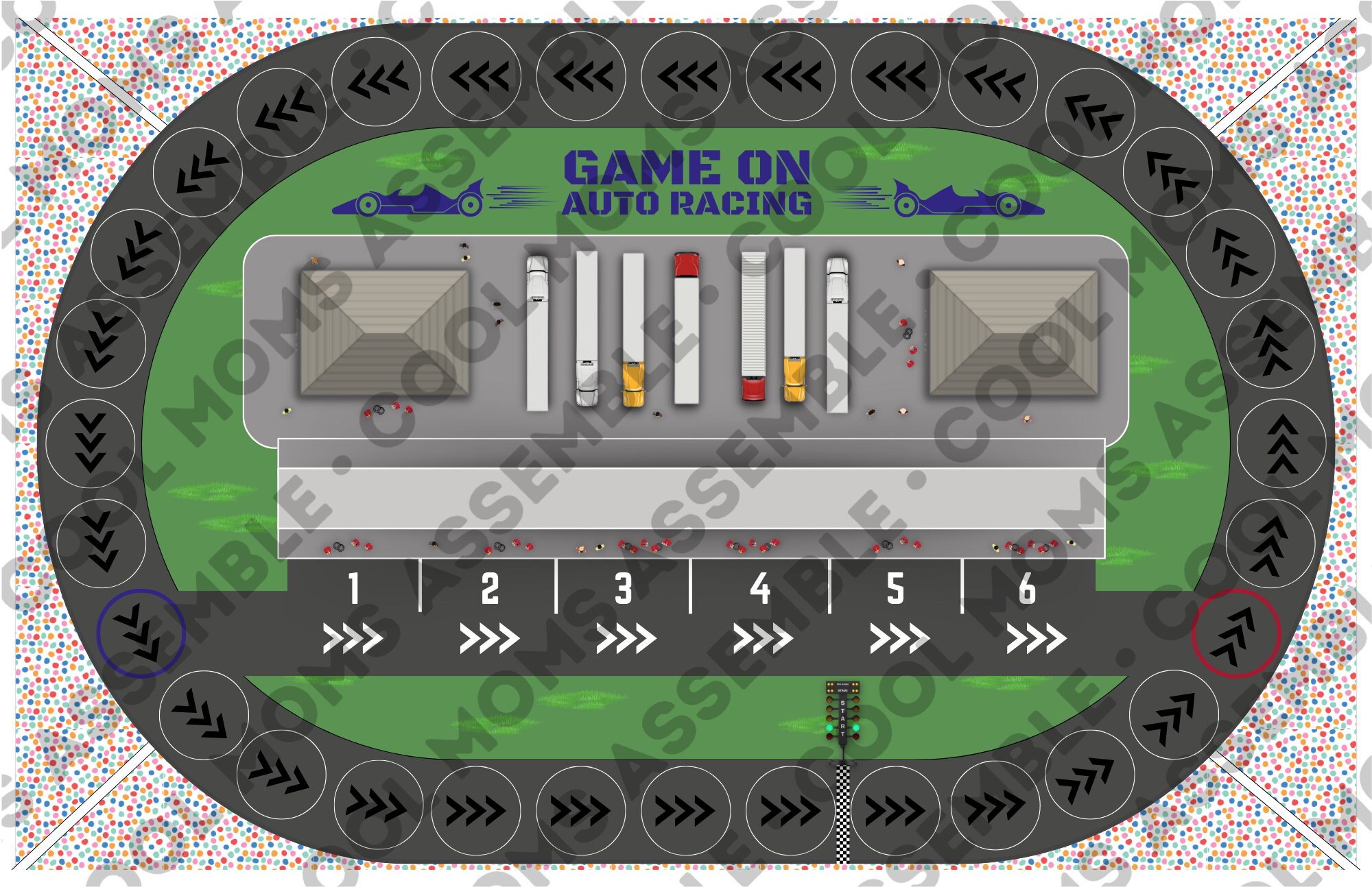 Game On: Auto Racing Interactive Racing Board Game Play With the Race ...