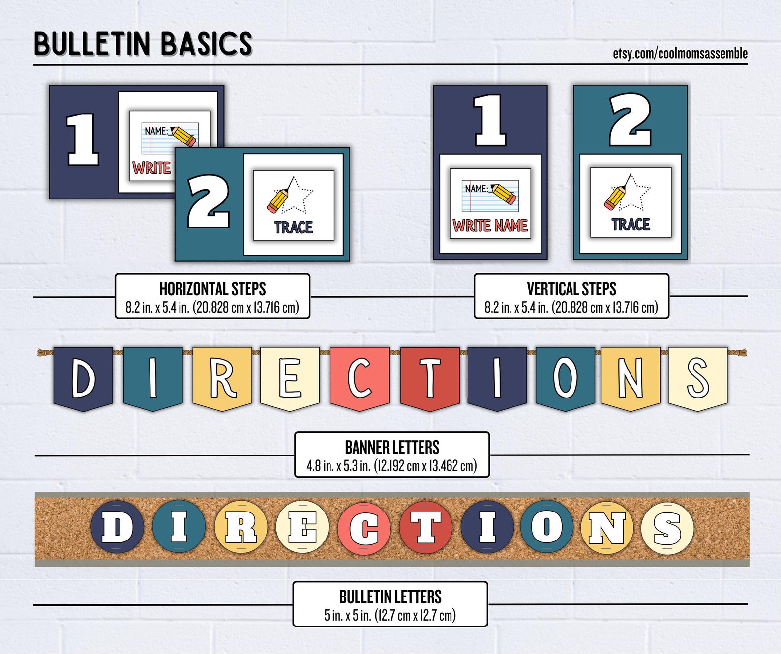 Visual Directions & Supplies Needed Classroom Decor Kit- Visual ...