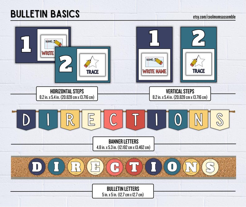 Visual Directions & Supplies Needed Classroom Decor Kit- Visual ...