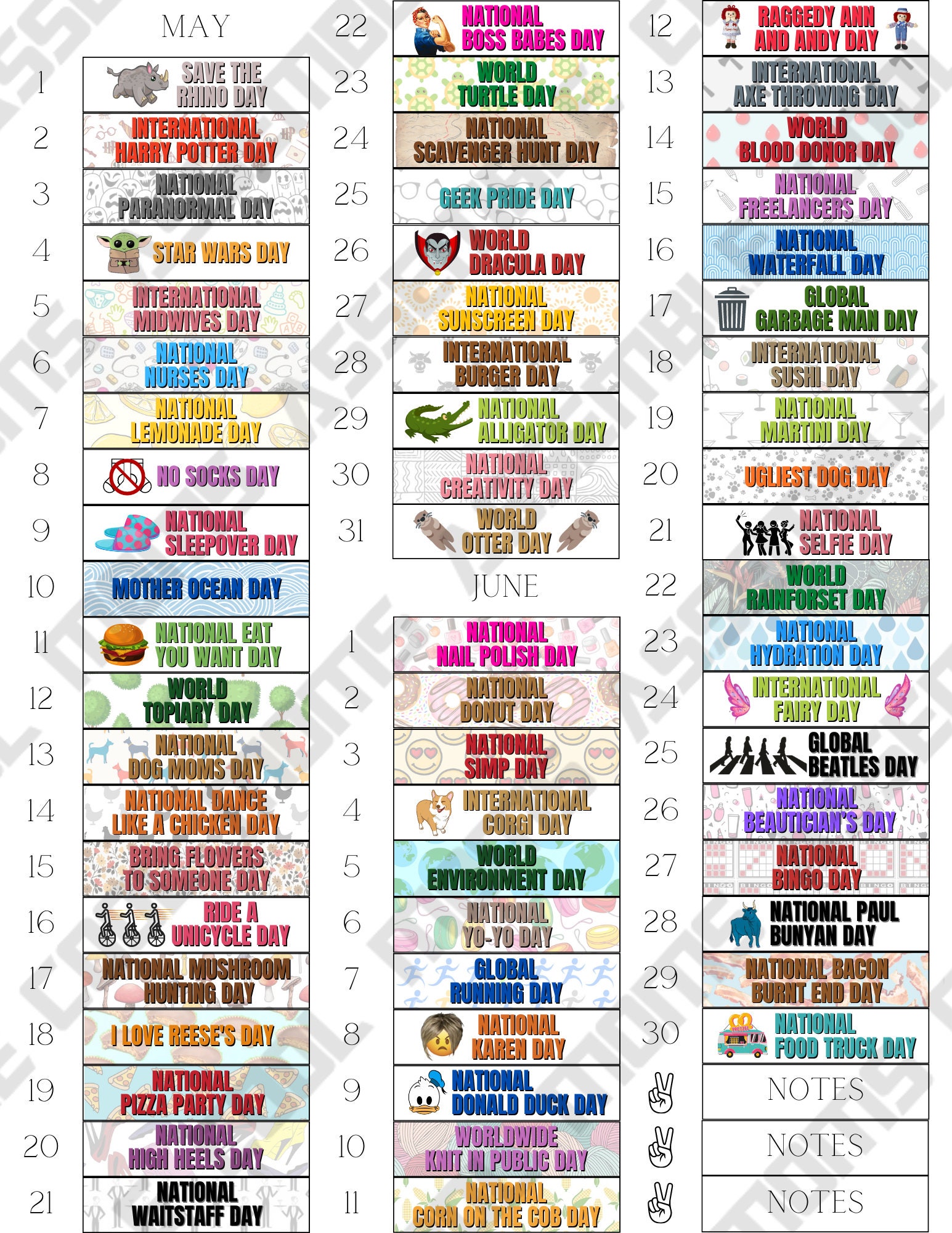 Wacky Holidays Sticker Bundle Planner Sticker Bundle Annual - Etsy