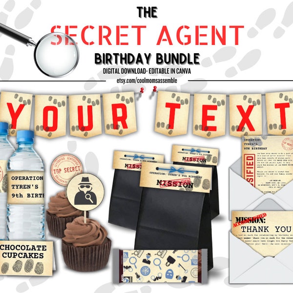 Secret Agent Party - Etsy