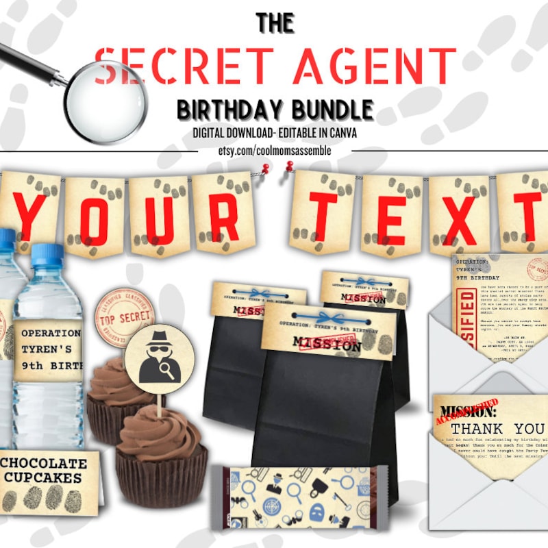 Secret Agent Party - Etsy