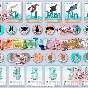 Under the Sea Classroom Décor Bundle Digital Download Classroom Signs ...