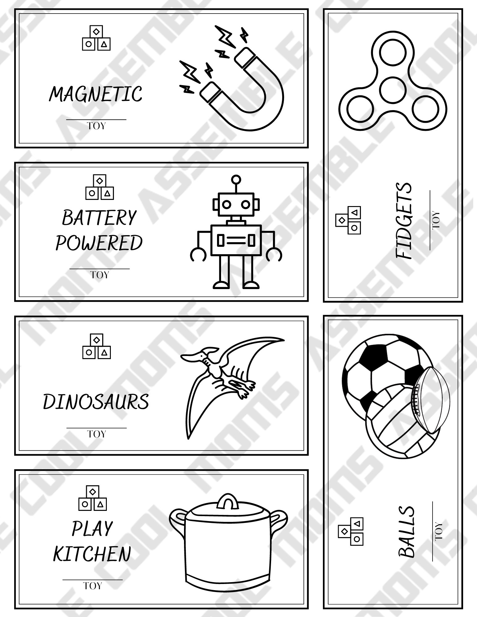 Playroom Label Bundle Toy Room Label Bundle Kid's Room - Etsy