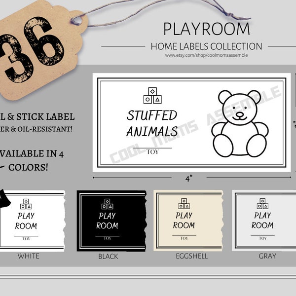 Playroom Labels - Etsy