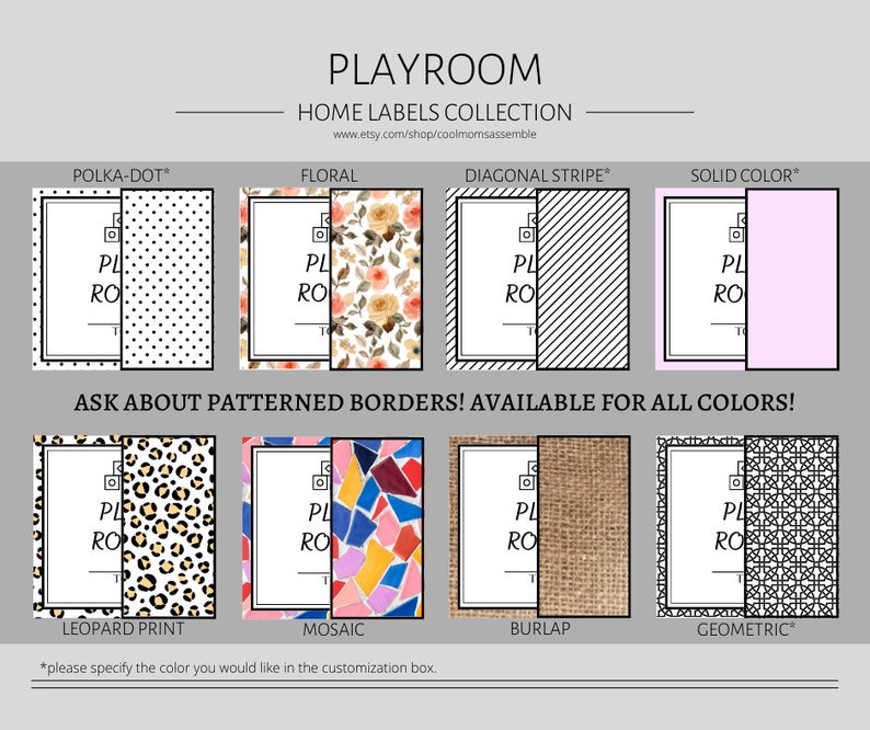Playroom Label Bundle Toy Room Label Bundle Kid's Room - Etsy