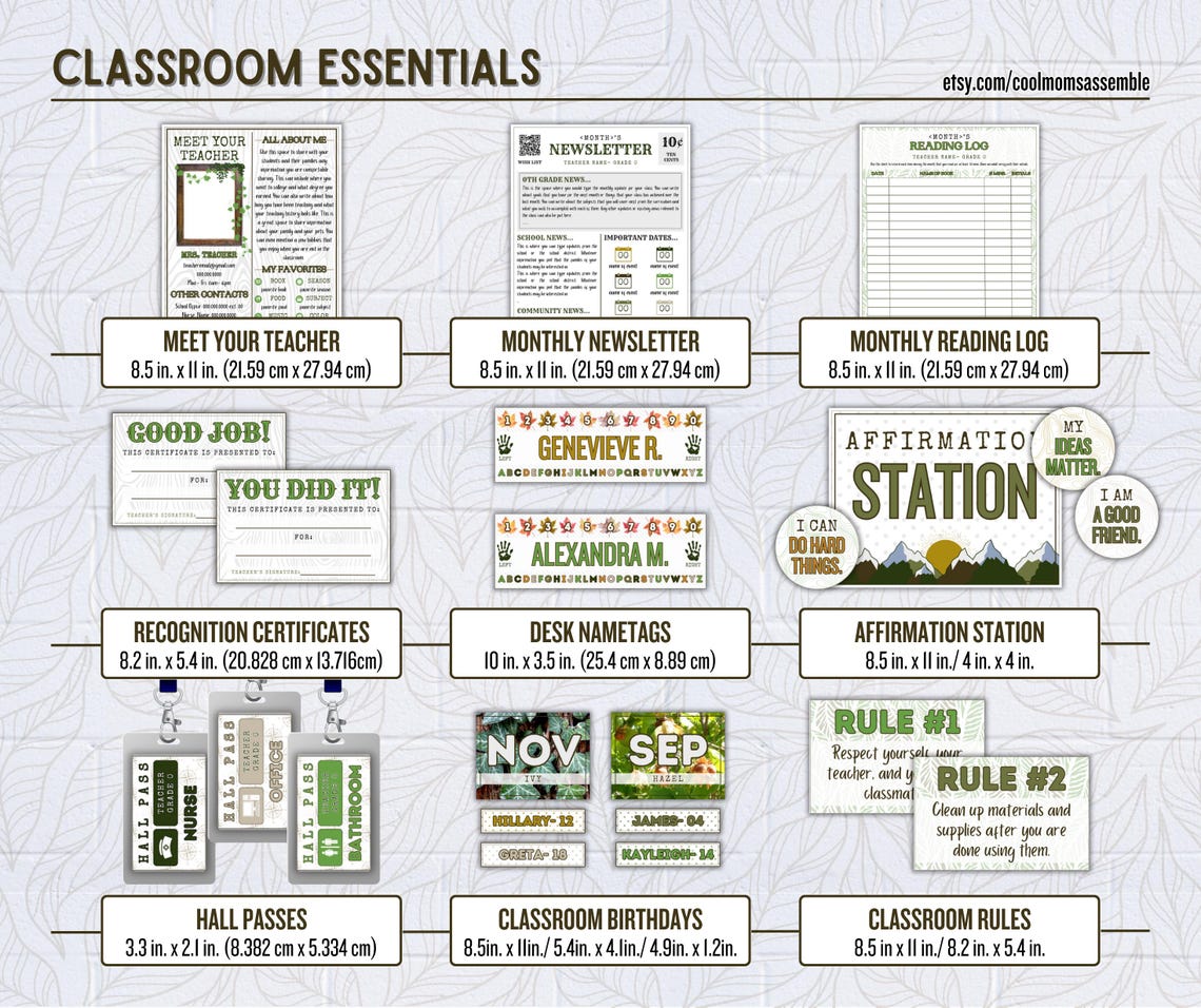 Cozy Cabin Classroom Décor Bundle- Digital Download- Class Décor ...