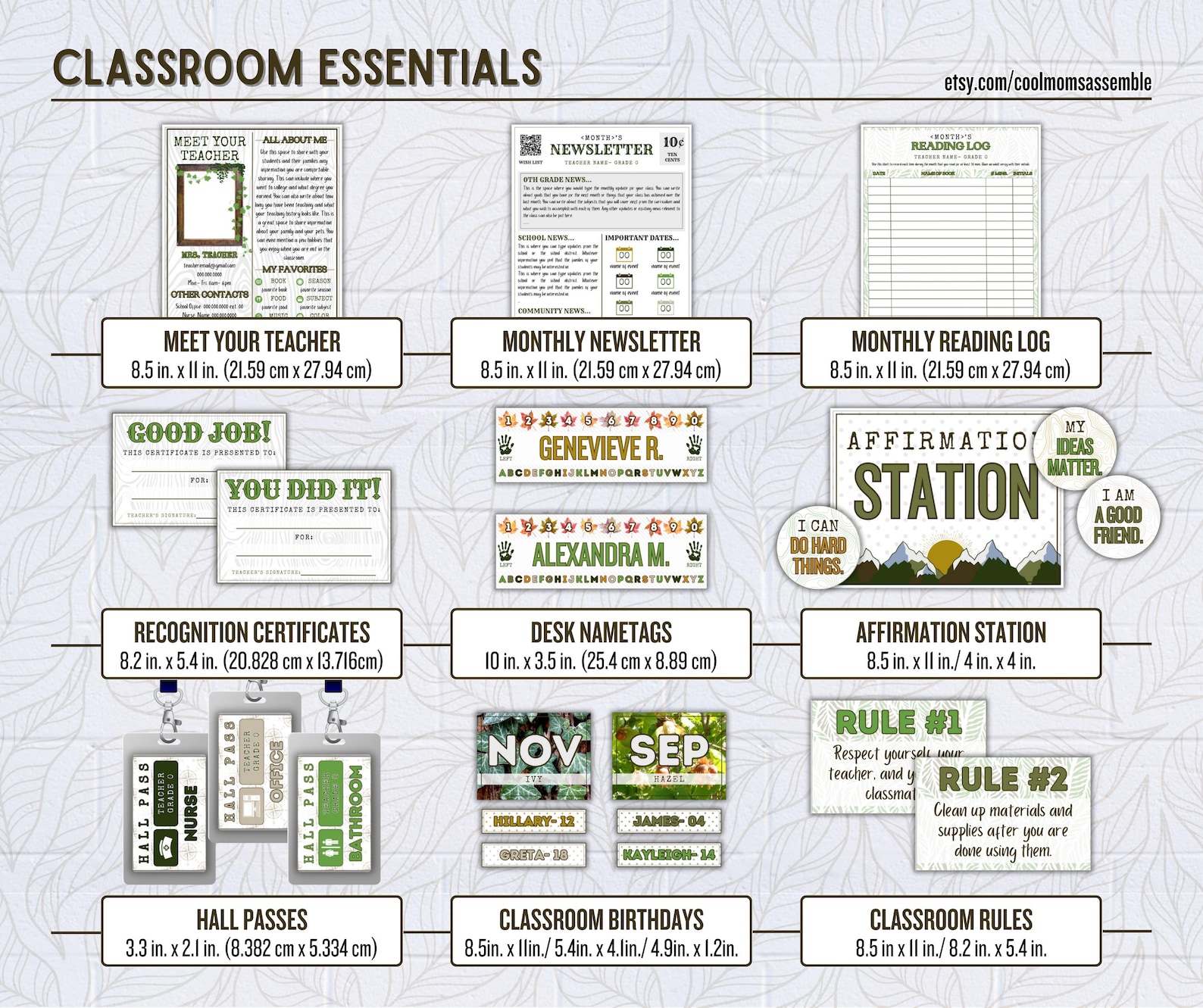 Cozy Cabin Classroom Décor Bundle- Digital Download- Class Décor ...