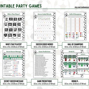 Soccer Party Pack- Soccer Games- Printable Party Games- Kid's Party ...