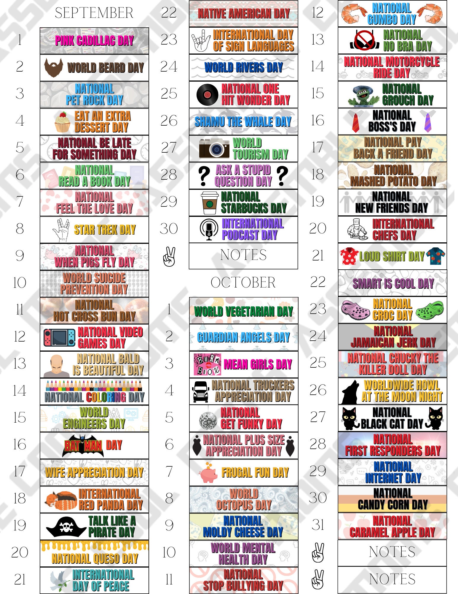 Wacky Holidays Sticker Bundle Planner Sticker Bundle Annual - Etsy