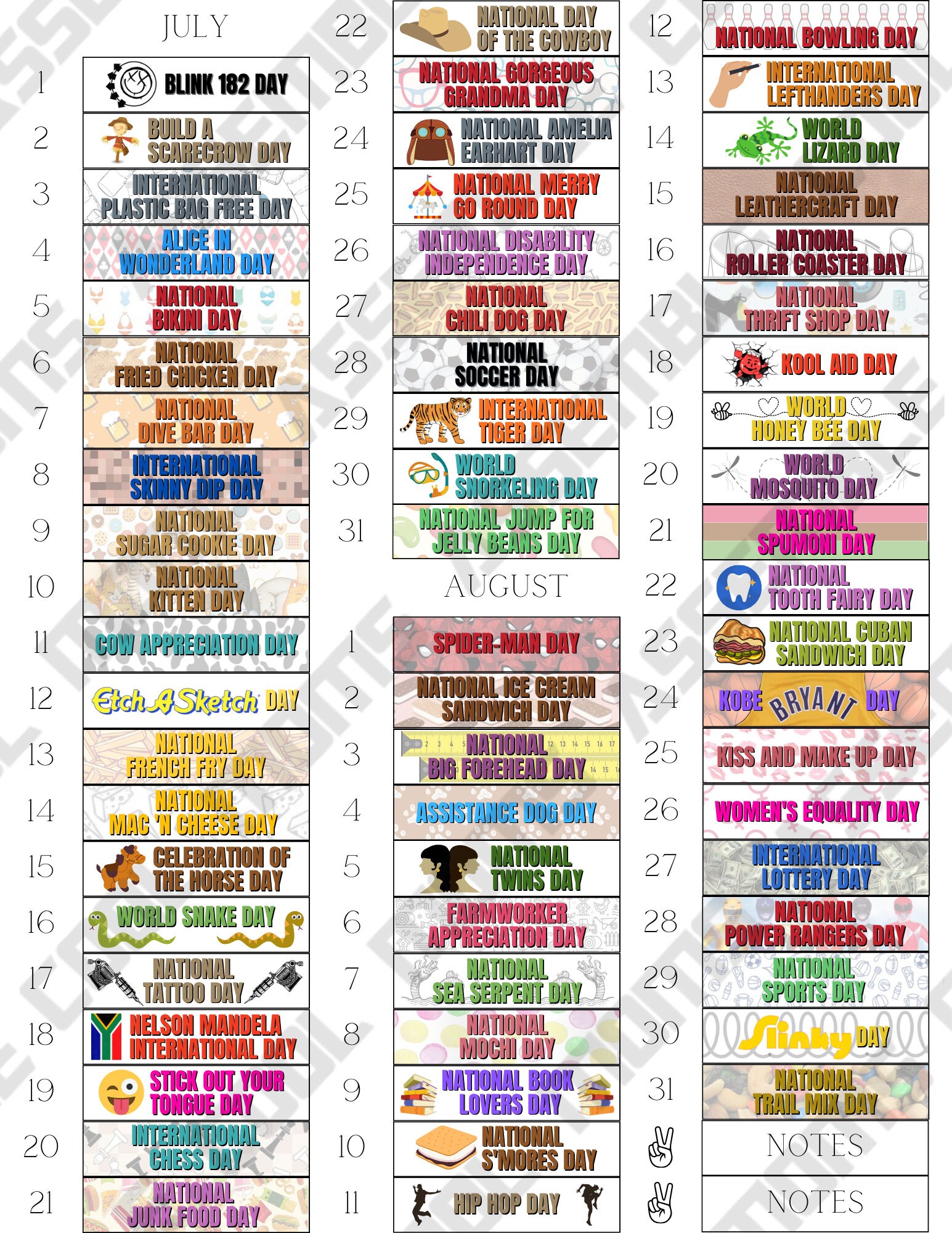 Wacky Holidays Sticker Bundle Planner Sticker Bundle Annual - Etsy