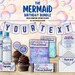Mermaid Birthday Bundle Digital Download Birthday Templates Printabel ...
