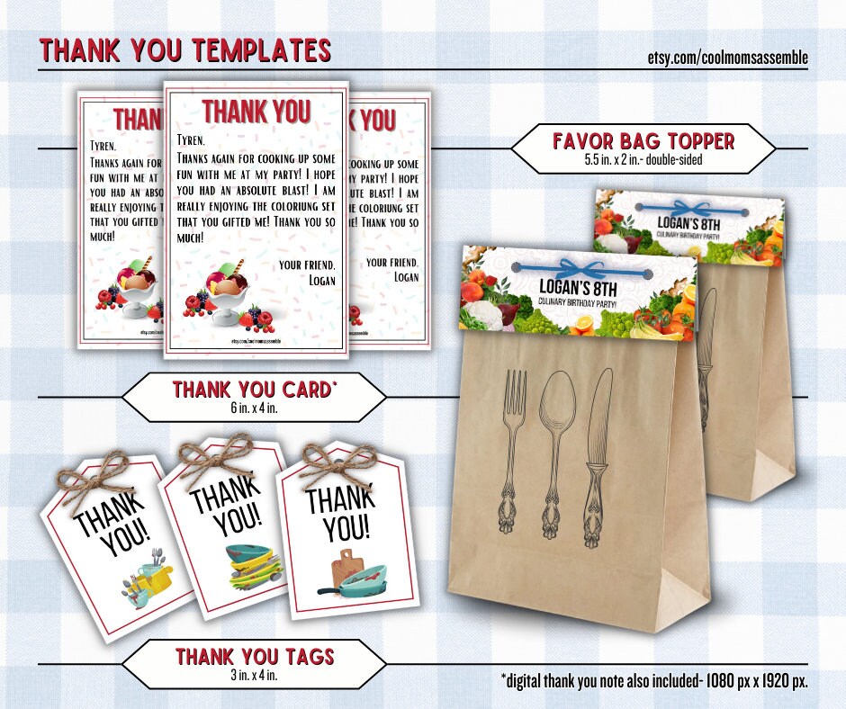 Culinary Birthday Bundle Chef Birthday Party Culinary Party Games ...