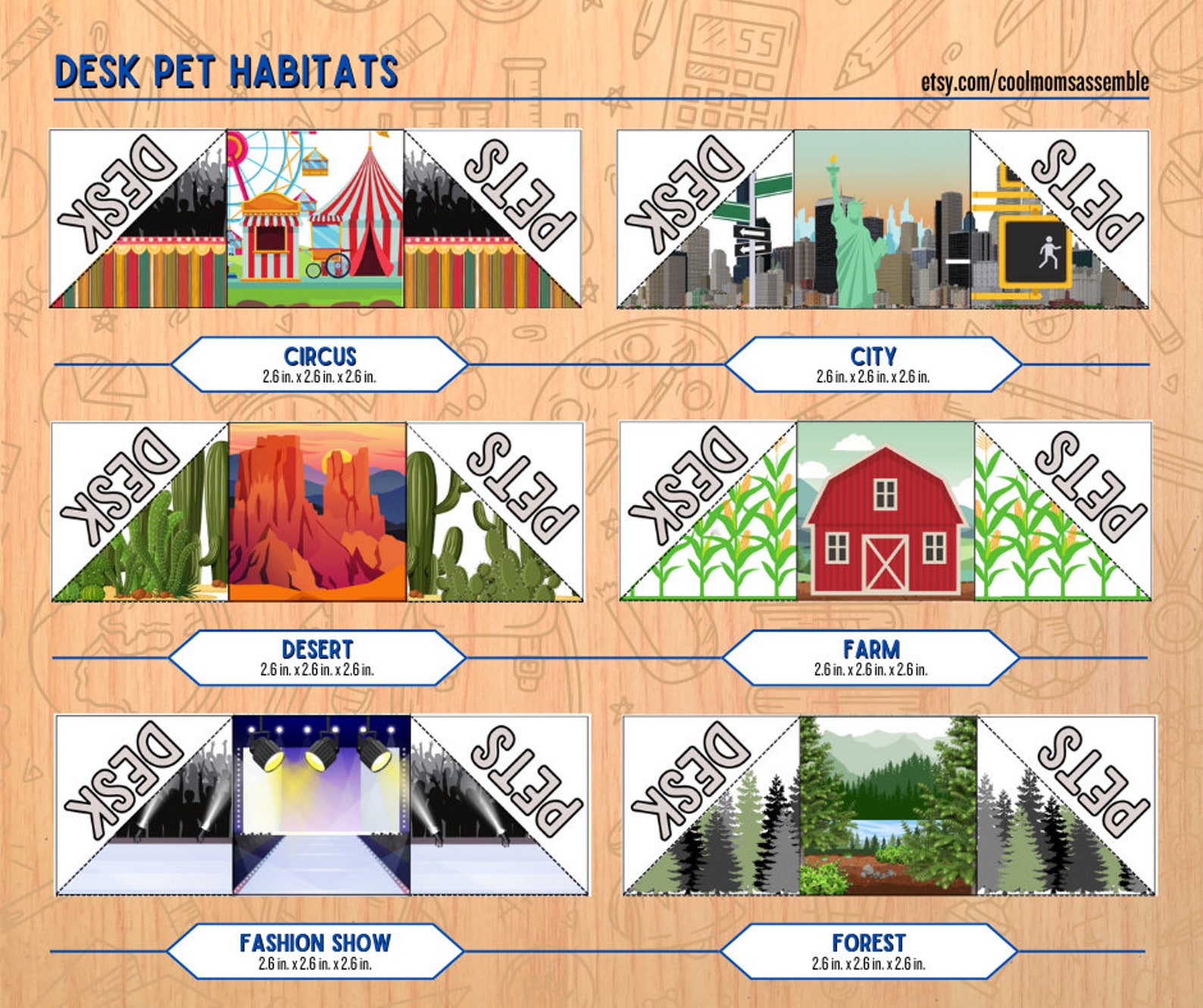 Desk Pet & Classroom Financing Starter Kit- Desk Pet Habitats- Desk Pet ...