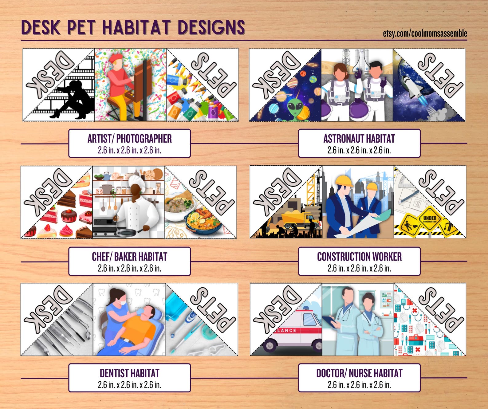 The Professions Edition Desk Pet Habitat Kit- Desk Pet Habitats ...