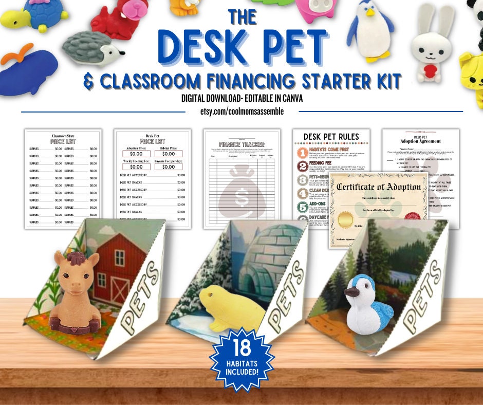 Desk Pet & Classroom Financing Starter Kit Desk Pet Habitats Desk Pet ...