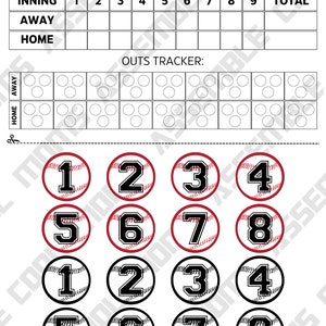 Baseball Dice Game Printable Baseball Game Baseball Party Game Printable Party Game Digital ...