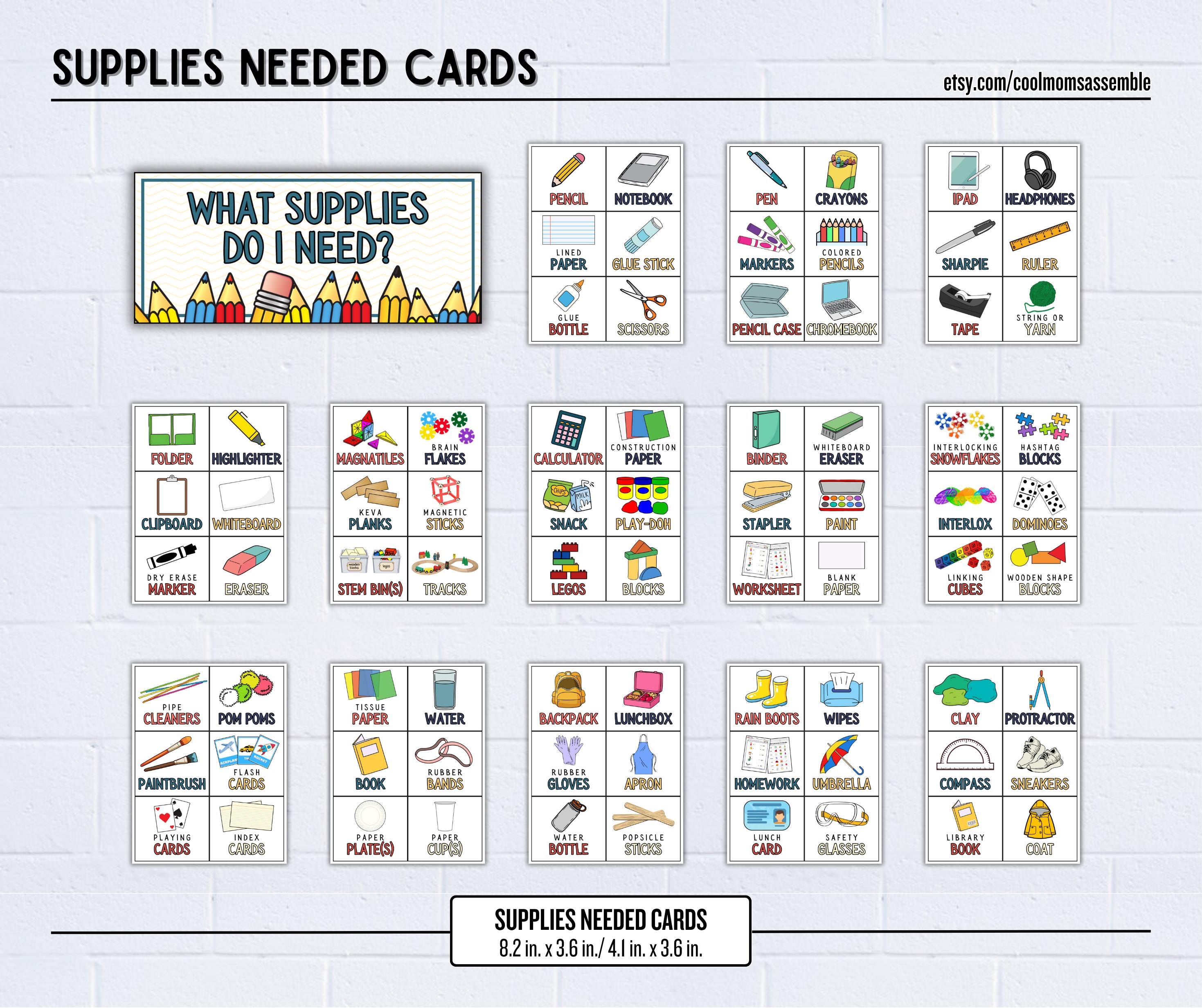 Visual Directions & Supplies Needed Classroom Decor Kit- Visual ...