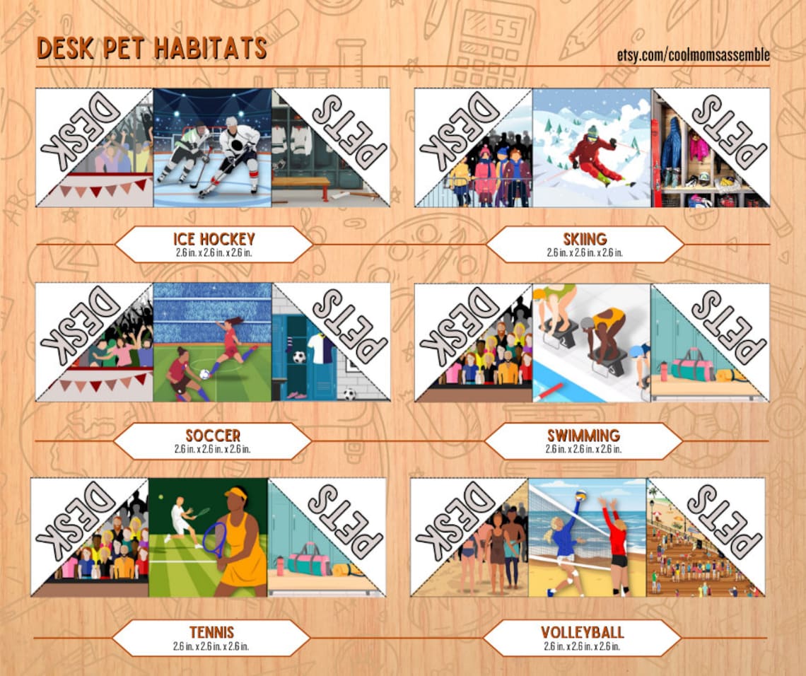 The Sports Edition Desk Pet Habitat Kit- Desk Pet Habitats- Popular ...