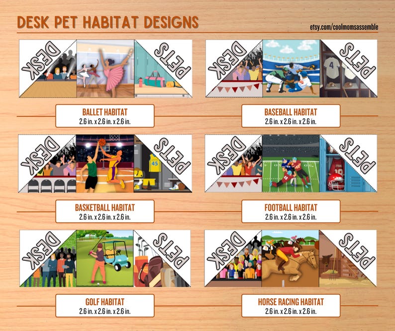 The Sports Edition Desk Pet Habitat Kit- Desk Pet Habitats- Popular ...