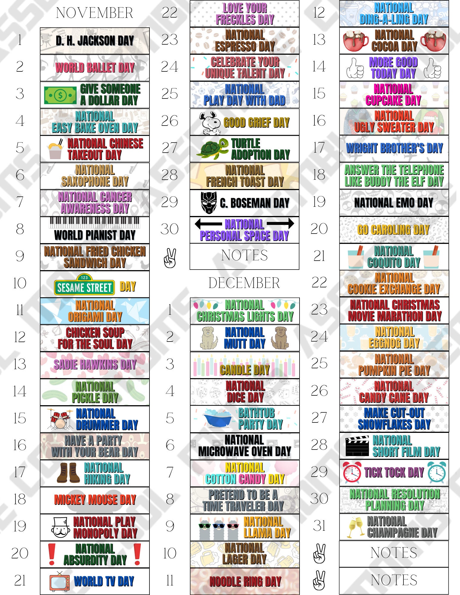 Wacky Holidays Sticker Bundle Planner Sticker Bundle Annual Holidays ...