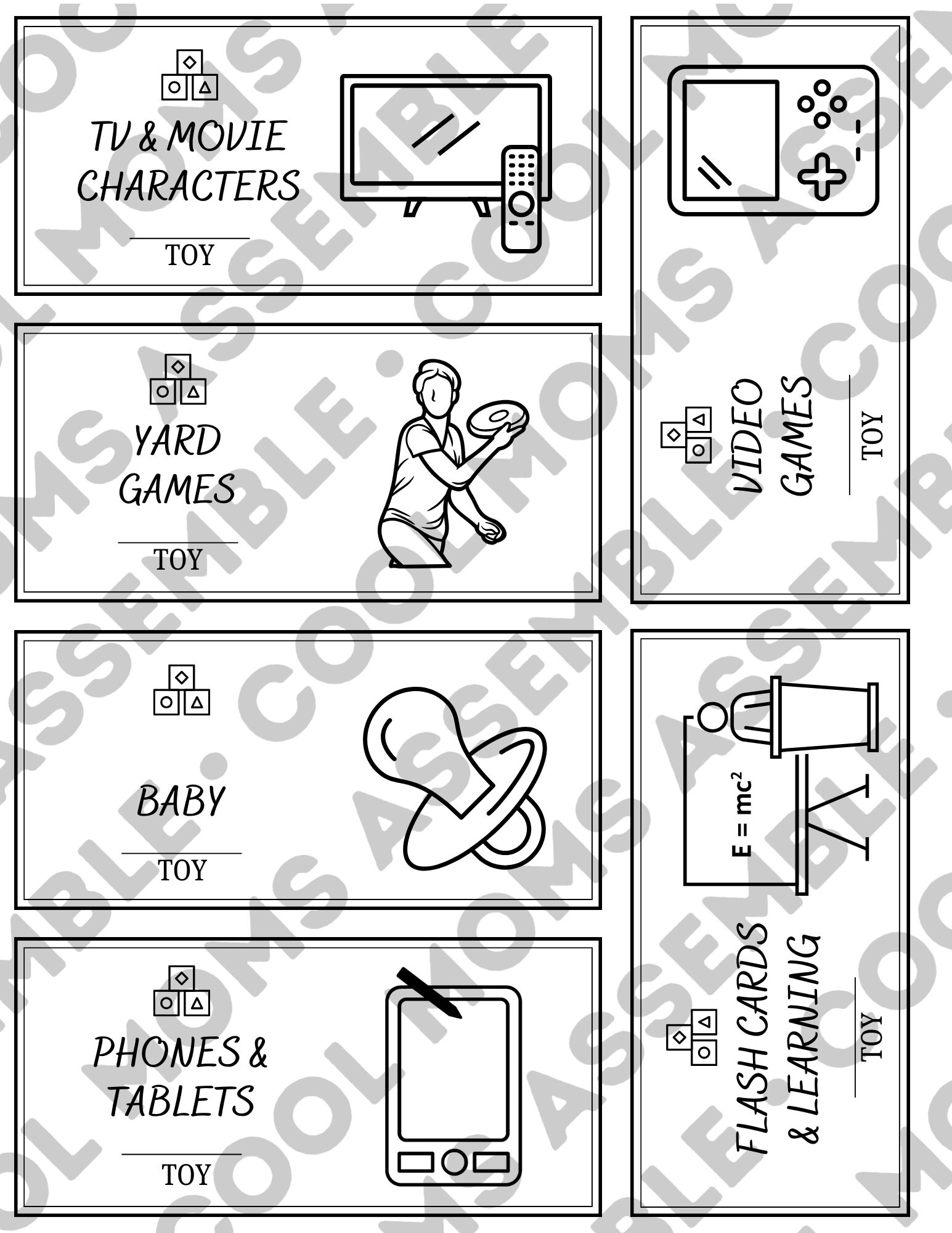Playroom Label Bundle- Toy Room Label Bundle- Kid's Room Organization ...