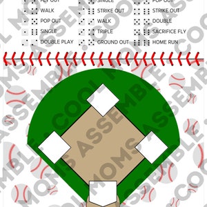 Baseball Dice Game- Printable Baseball Game- Baseball Party Game ...