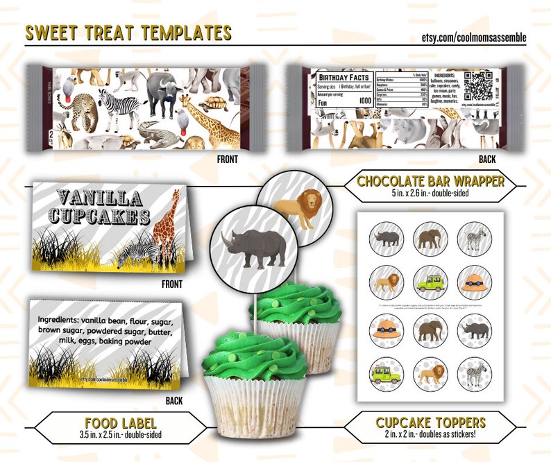 African Safari Birthday Bundle- Safari Birthday Party- Safari Party ...