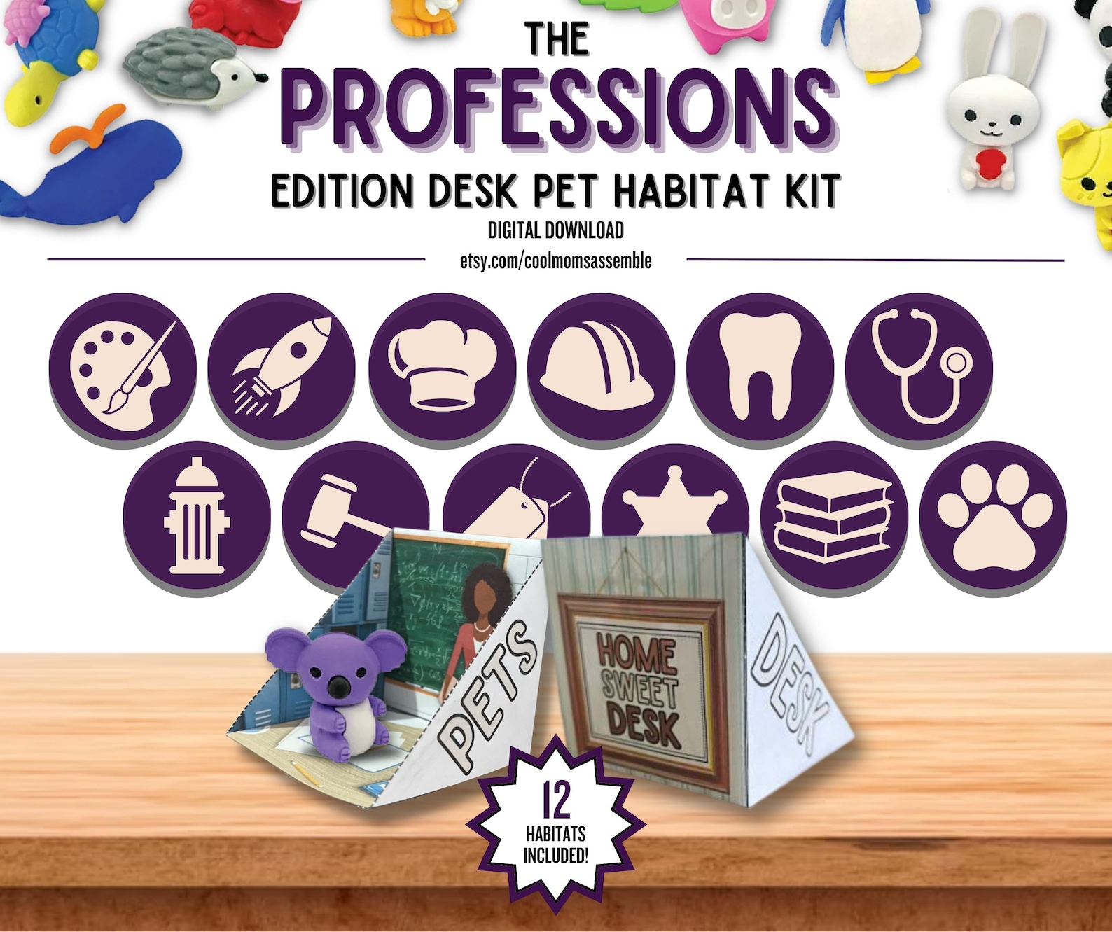 The Professions Edition Desk Pet Habitat Kit- Desk Pet Habitats ...