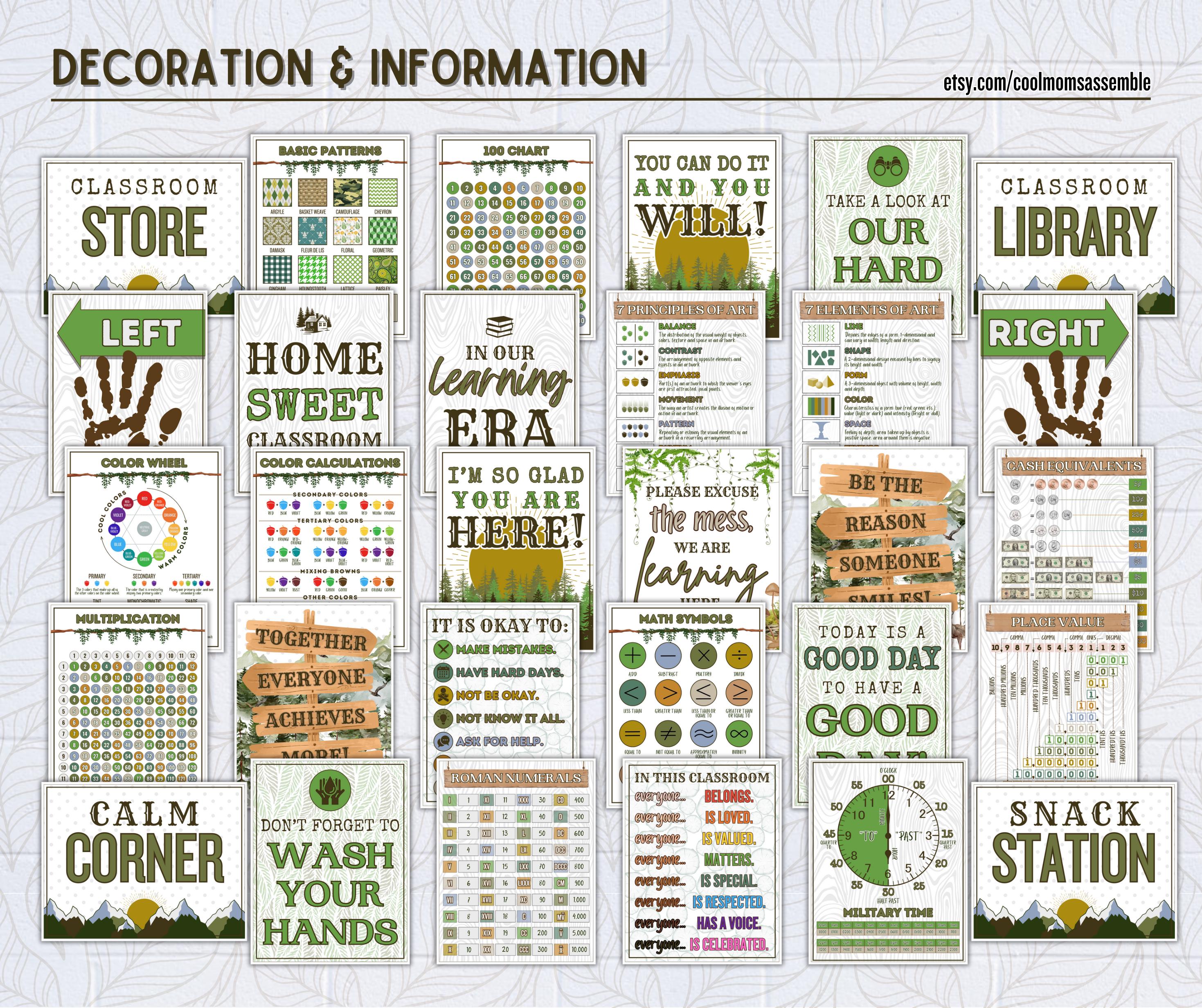 Cozy Cabin Classroom Décor Bundle- Digital Download- Class Décor ...