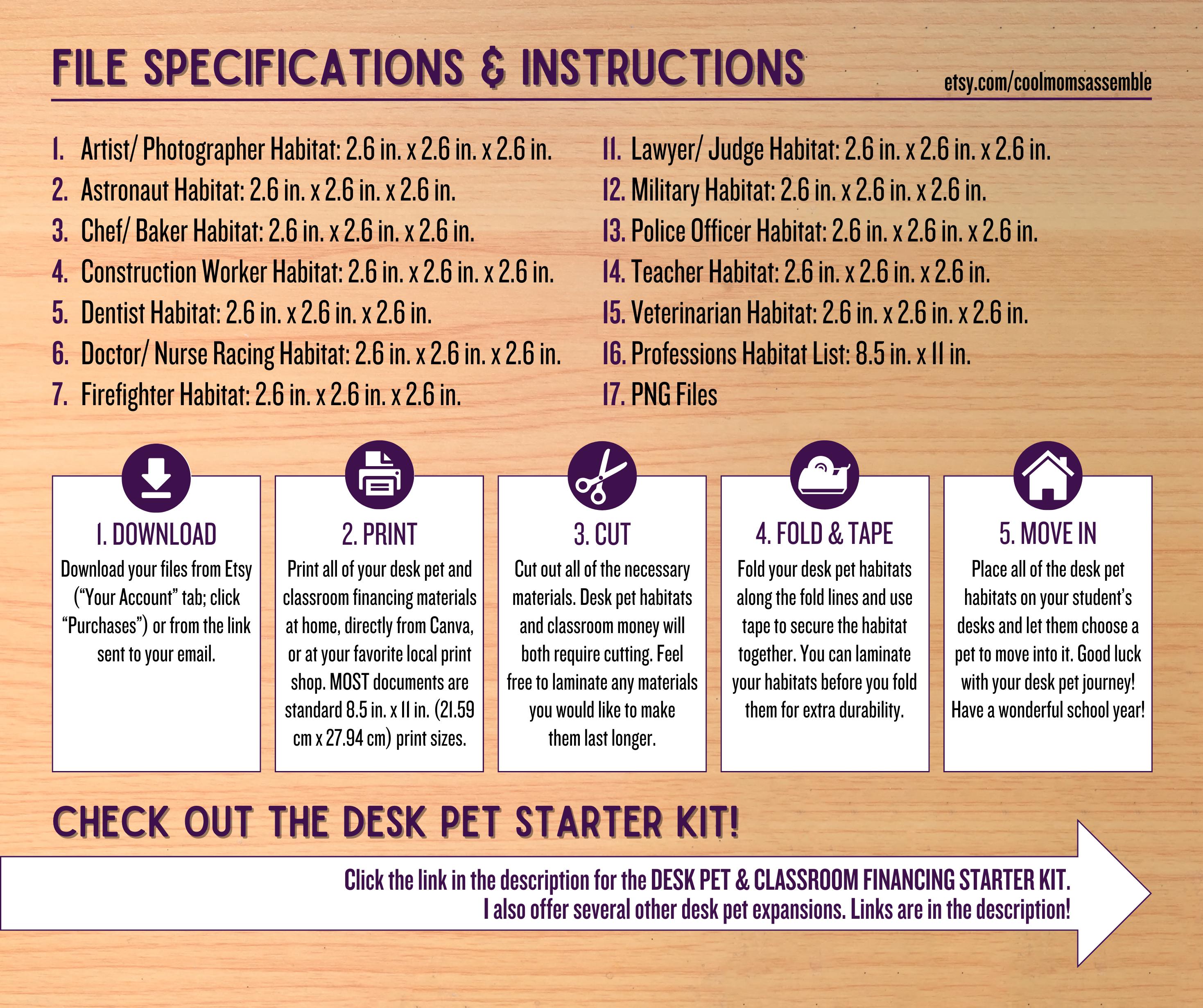 The Professions Edition Desk Pet Habitat Kit- Desk Pet Habitats ...