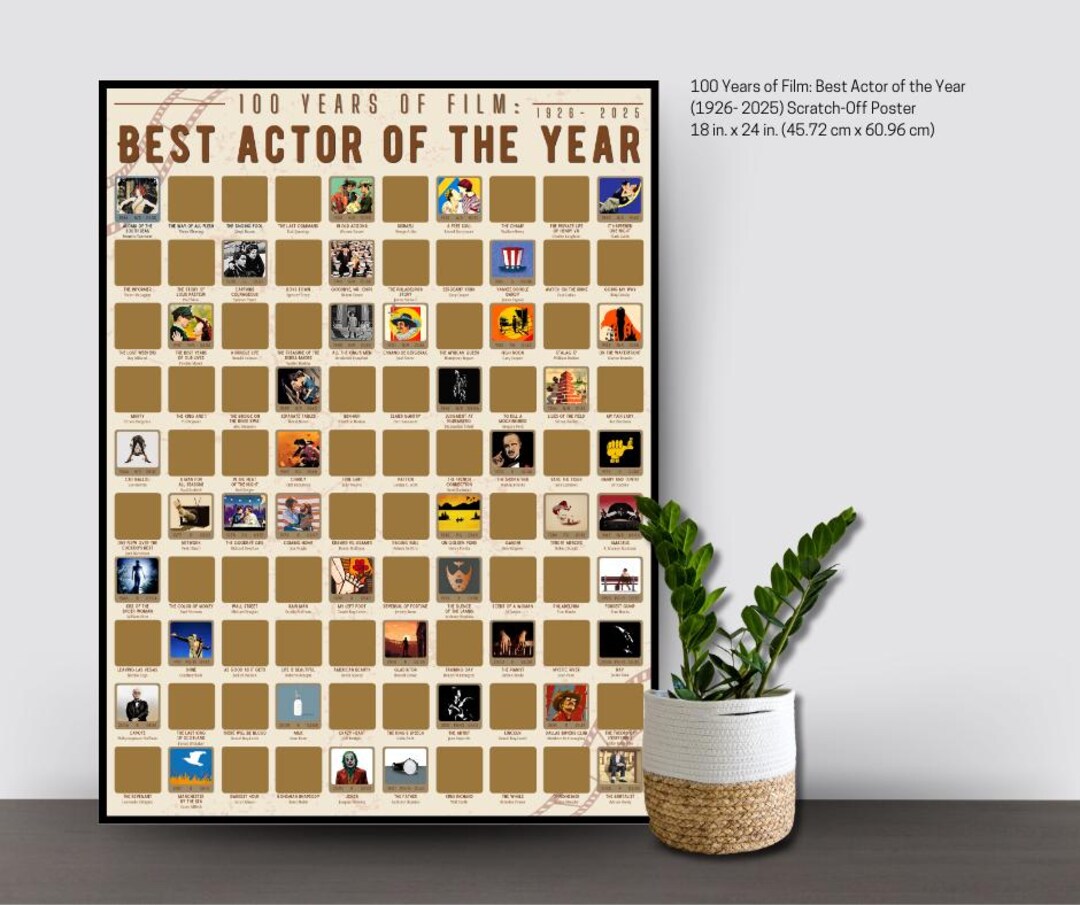 100 Years of Film: Best Actor of the Year (1926-2025)- Scratch-off ...