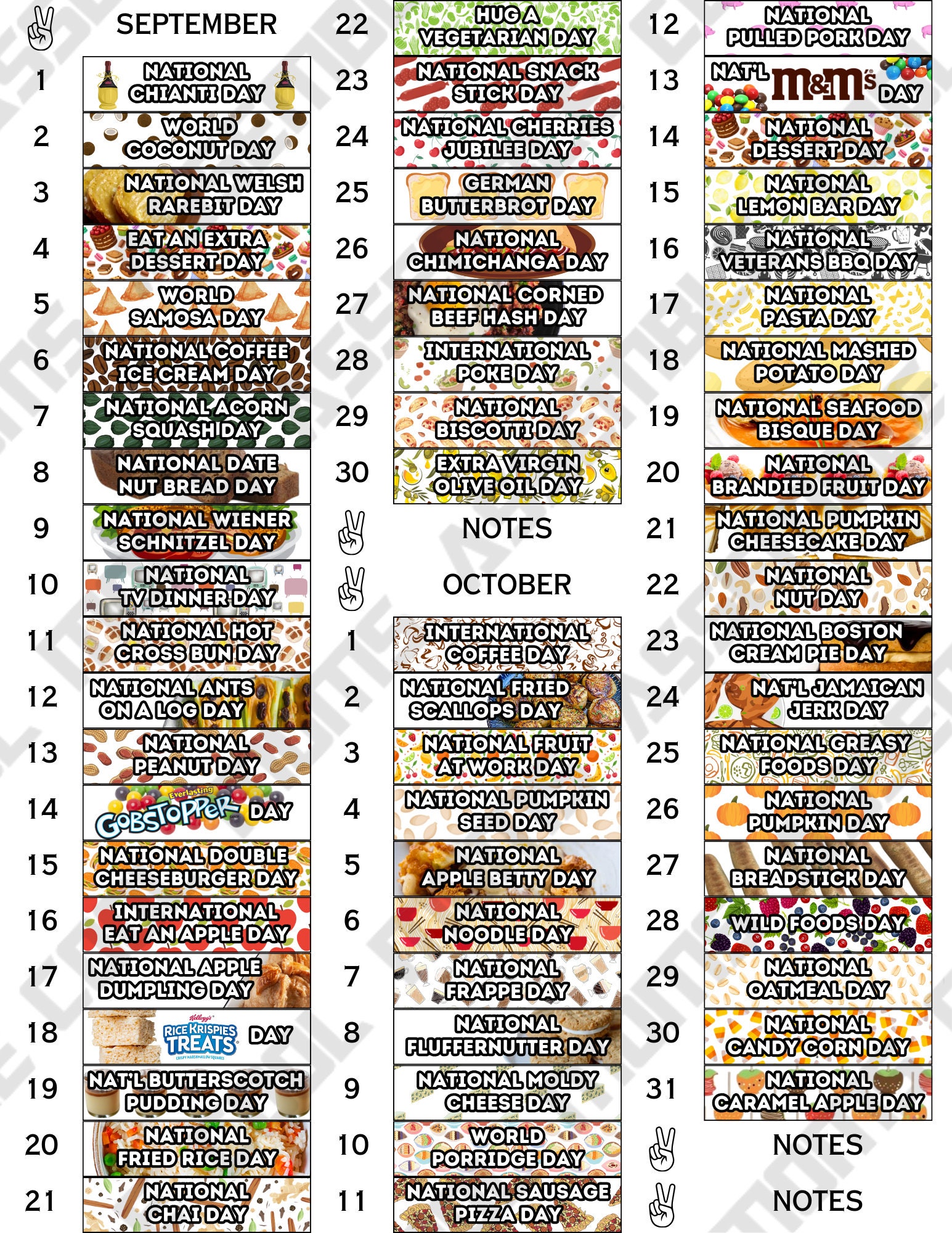 Foodie Wacky Holidays Sticker Bundle Planner Sticker Bundle Annual ...