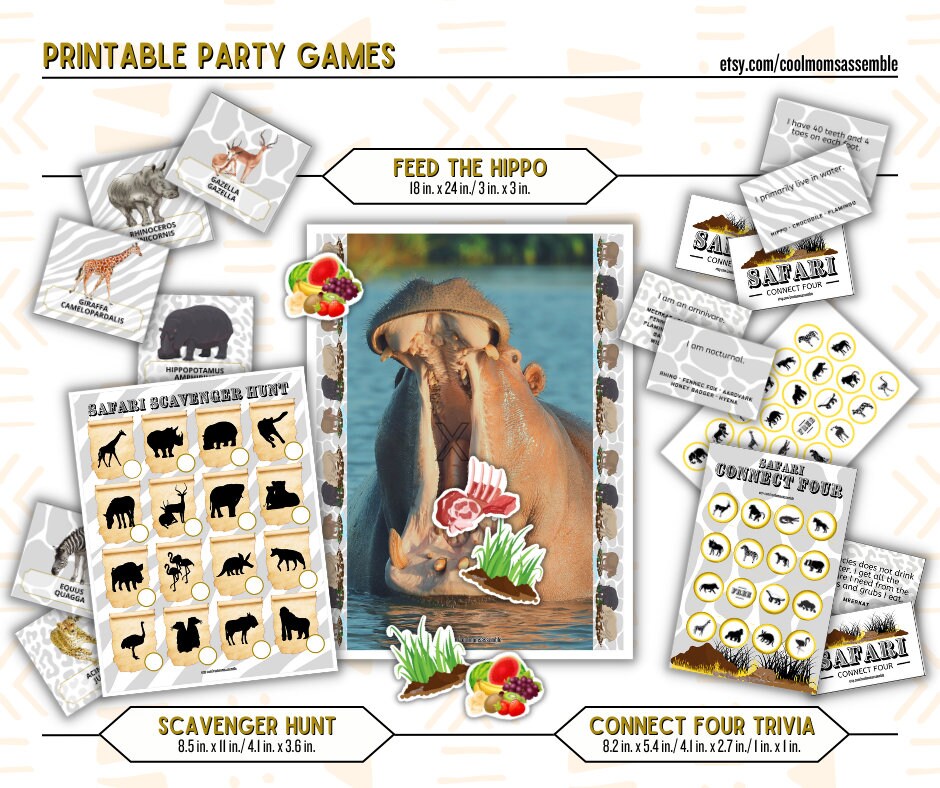 African Safari Birthday Bundle- Safari Birthday Party- Safari Party ...