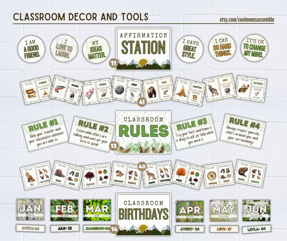 Cozy Cabin Classroom Décor Bundle- Digital Download- Class Décor ...