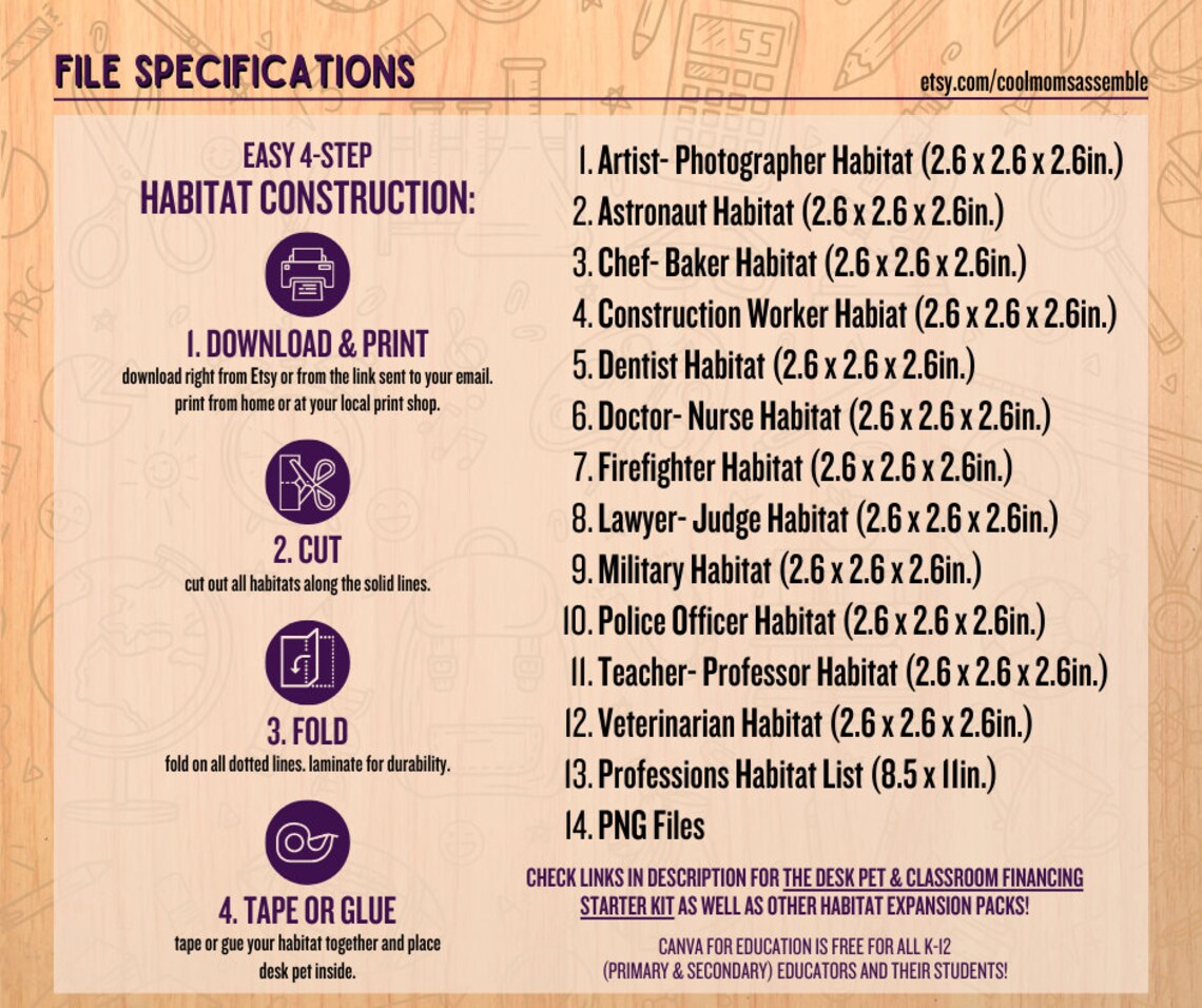 The Professions Edition Desk Pet Habitat Kit Desk Pet Habitats Popular ...