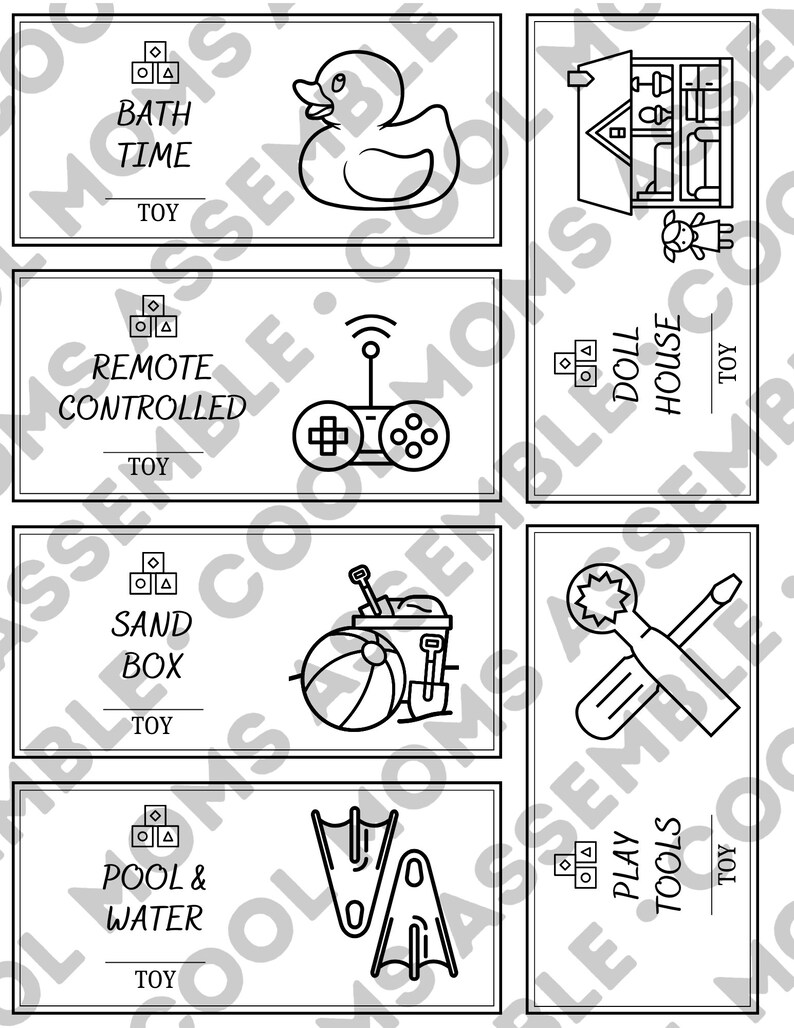 Playroom Label Bundle- Toy Room Label Bundle- Kid's Room Organization ...