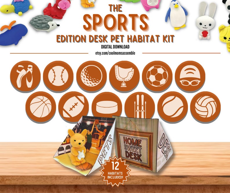 The Sports Edition Desk Pet Habitat Kit- Desk Pet Habitats- Popular ...