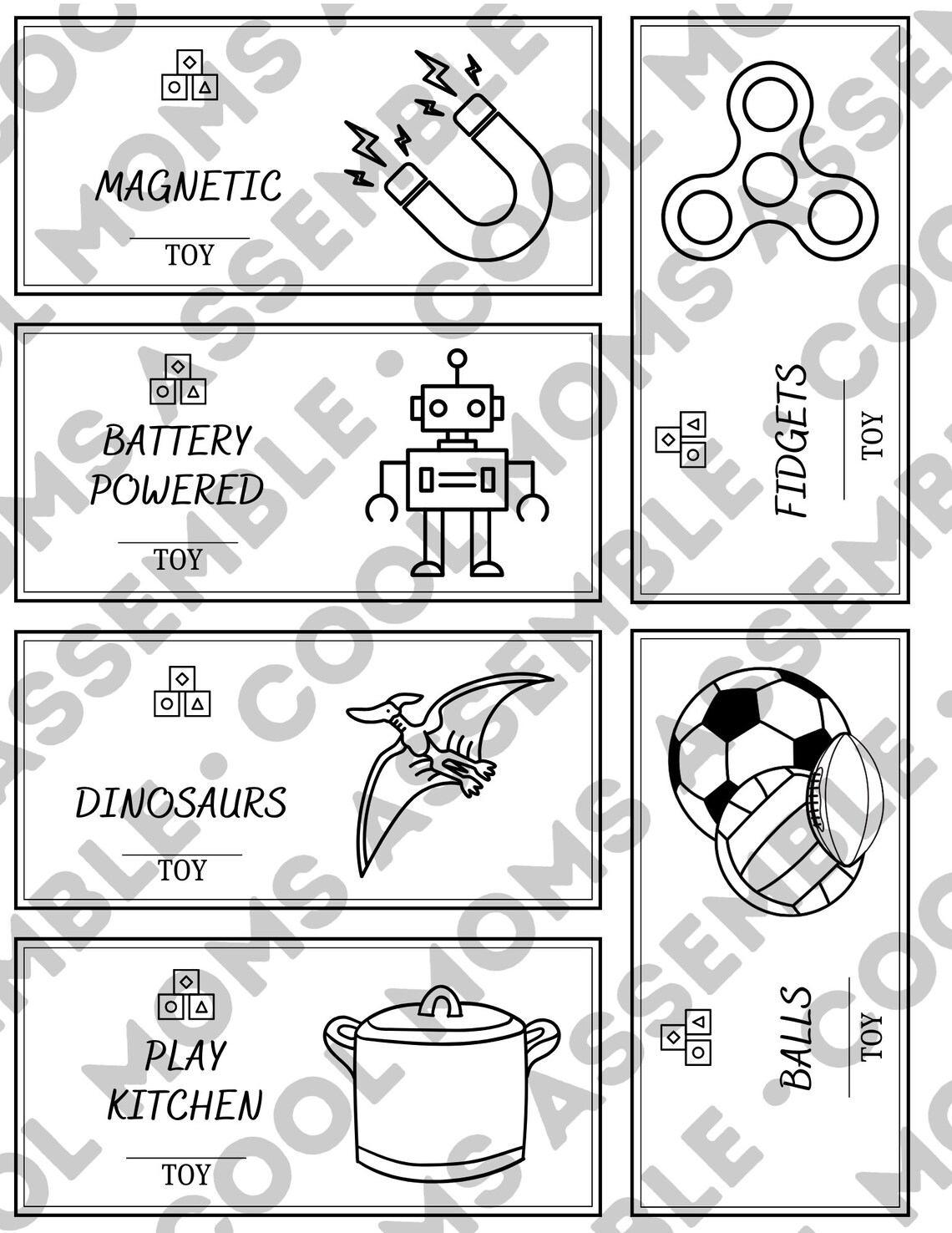 Playroom Label Bundle- Toy Room Label Bundle- Kid's Room Organization ...