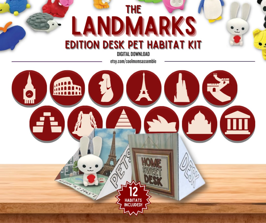 The Landmarks Edition Desk Pet Habitat Kit- Desk Pet Habitats- Popular ...