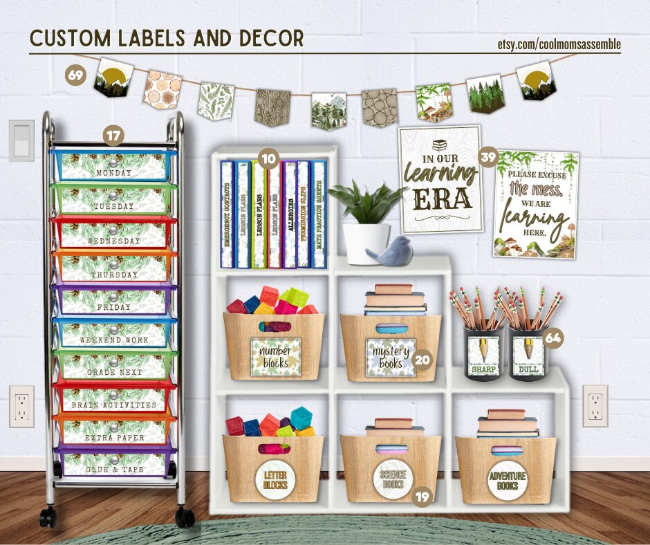 Cozy Cabin Classroom Décor Bundle- Digital Download- Class Décor ...