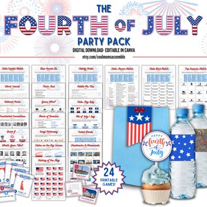 Fourth of July Party Pack- Independence Day Games- 4th of July Drinking ...