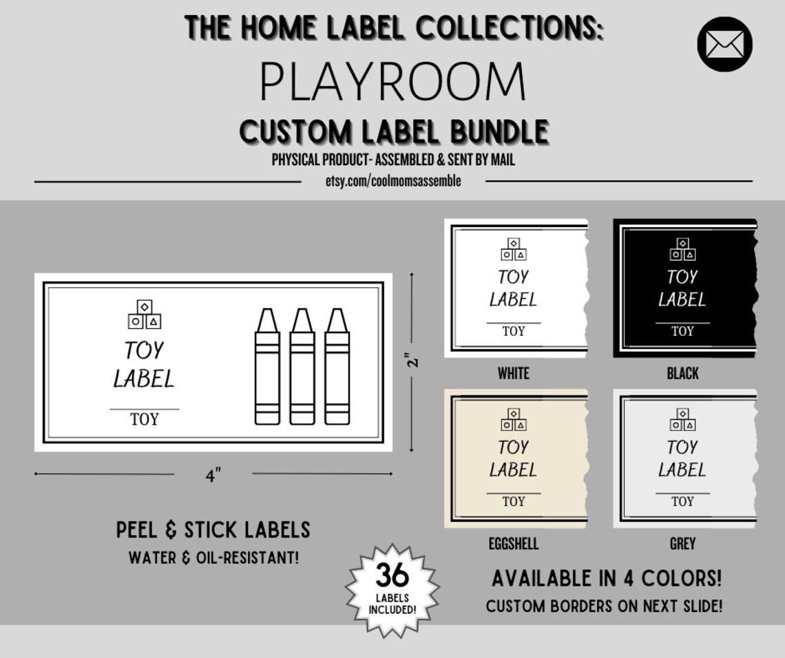Playroom Label Bundle- Toy Room Label Bundle- Kid's Room Organization ...