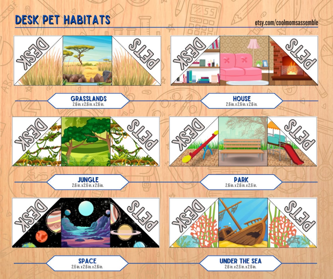 Desk Pet & Classroom Financing Starter Kit- Desk Pet Habitats- Desk Pet ...